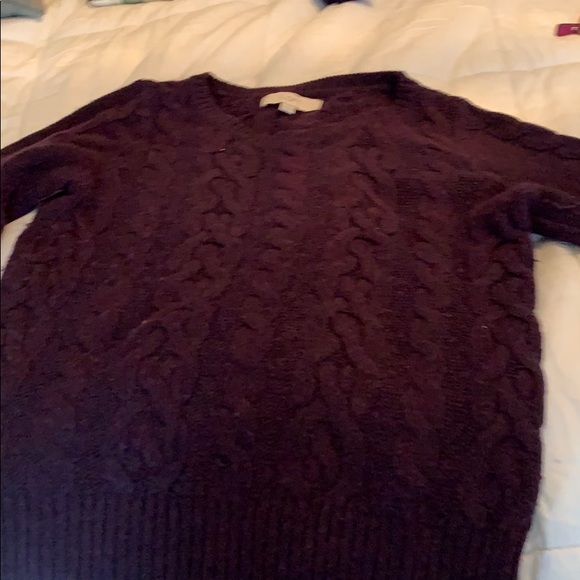 LOFT | Sweaters | Plum Cable Sweater | Poshmark